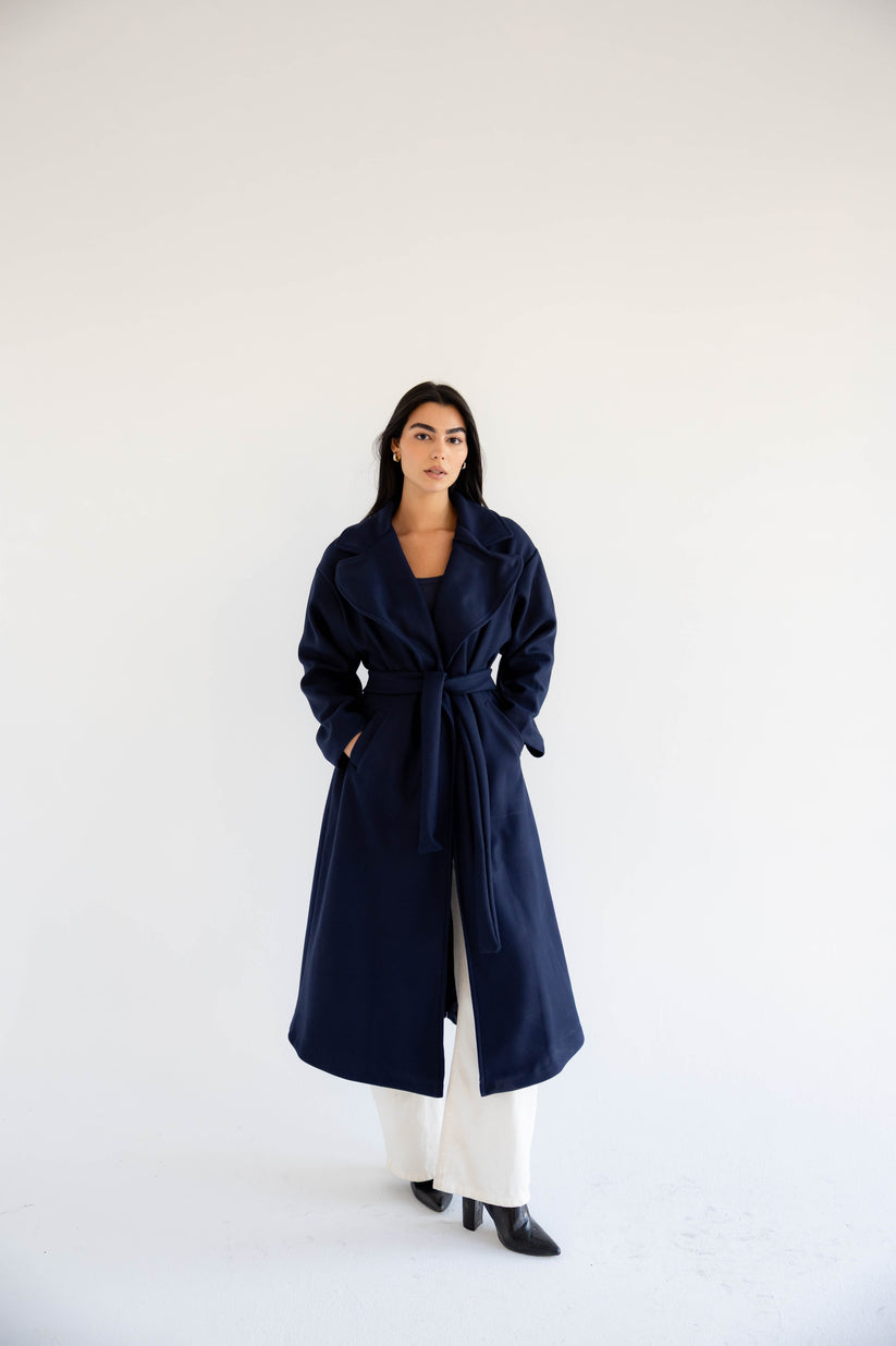 Snow Grace Coat - Navy – ASMC