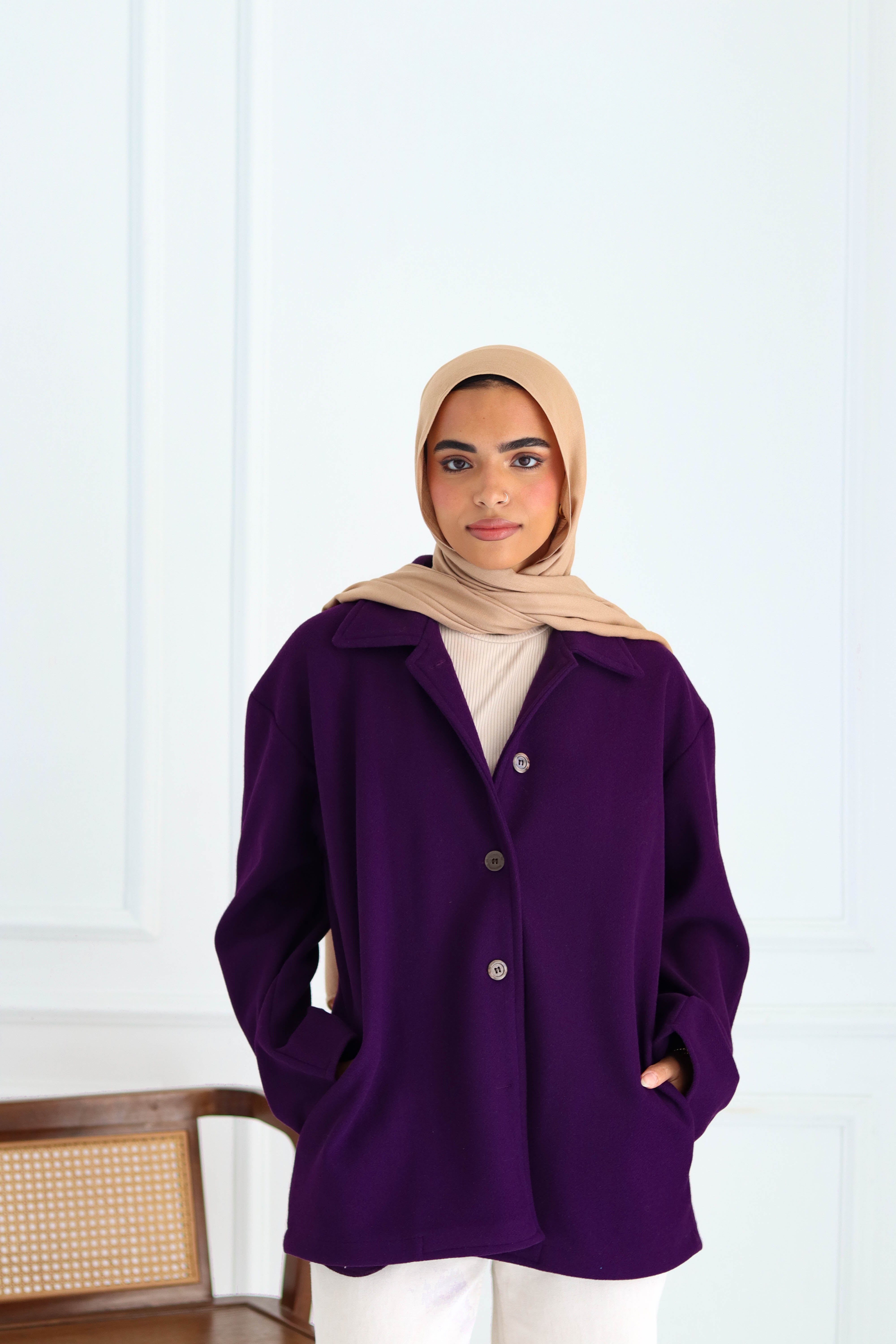 Wool jacket in purple – ASMC